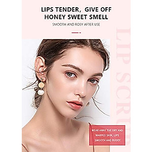 Lip Scrub, (Peach) Lip Scrubs Exfoliator & Moisturizer, Vegan Cruelty-Free Lip Sugar Scrub, Natural Gentle Lip Treatment, Dry Lip Treatment Polish & Lip Exfoliator by Samnyte