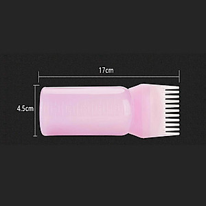 Root Comb Applicator Bottle, Empty Bottle Styling Tool Dyeing Shampoo Bottle, Hair Dye Applicator Brush Bottles Dyeing Shampoo Bottle(Purple)