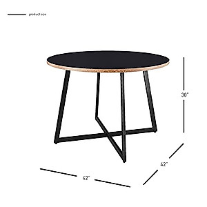 Courtdale 42" Round Table - Black
