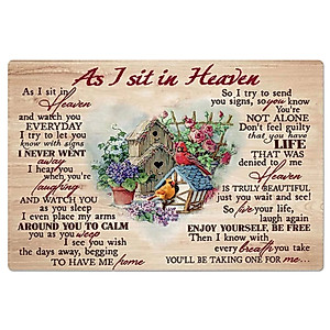 As I Sit In Heaven And Watch You Everyday Yard Garden Cardinalis Wooden Board Hanging Living Room Wall Decor Retro Home Bar Restaurant Men Cave Thanksgiving Gift 8x12 Inches