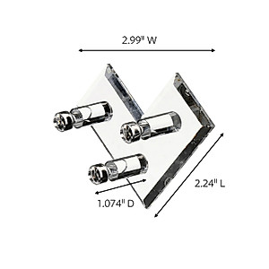 Command Clear Jewelry Rack, Holds up to 1 lb, 2 Jewelry Racks with 3 Medium Command Strips, Damage Free Hanging on Walls, Doors, Cabinets, and Closet for Jewelry and Accessories