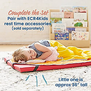 ECR4Kids SoftZone Rainbow Rest Mat, 2in, Classroom Furniture, Assorted, 5-Piece