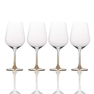 Mikasa Gianna Ombre Amber Red Wine Glass, Set Of 4, Clear