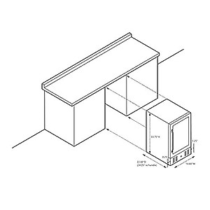 NewAir Freestanding 28 Bottle Dual Zone Wine Fridge, French Door, Black Stainless Steel