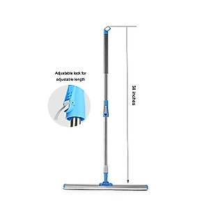 Wet Mop 24" Microfiber Mop Heavy Duty Floor Mop Aluminum Mop Adjustable Stainless Steel Handle 4 Wet and Dry Clothes Floor Cleaning System