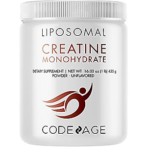 Codeage Liposomal Creatine Monohydrate Powder Supplement, Pure Creatine 5000mg 3-Month Supply, Unflavored Creatine, Micronized Creatine Powder, Creatinine Sports Muscles, Keto-Friendly - 90 Servings