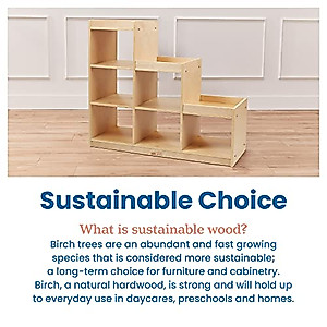 ECR4Kids 3-2-1 Cube Storage Cabinet, Display Shelf, Natural