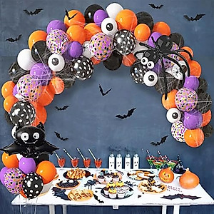 154PCS Halloween Balloon Arch Kit,Party Balloons Decorations,Halloween Backdrophouse of Party Balloons,for Halloween Party Balloons Decorations (PAIDUI-A)