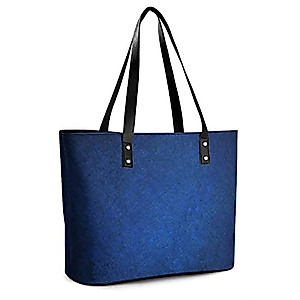 Womens Handbag Blue Leather Tote Bag Top Handle Satchel Bags For Lady
