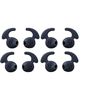 Samsung Eargel Earbud Tips Lunies Anti-Slip Soft Silicone Sport Running Earphone Covers for Samsung Galaxy S6 9200 S7 Edge Note 5 Earbuds 4 Pairs Black
