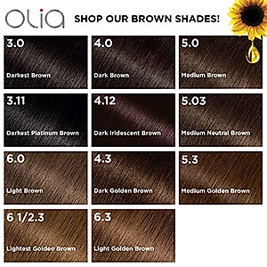 Garnier Hair Color Olia Ammonia-Free Brilliant Color Oil-Rich Permanent Hair Dye, 3.11 Darkest Platinum Brown, 1 Count (Packaging May Vary)