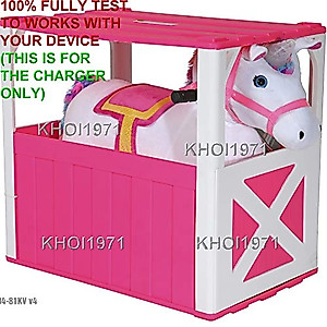 KHOI1971 Wall AC Adapter Power Cable Cord Compatible with Dynacraft Unicorn Stable Buddies Willow Plush Ride-On 8804-81 6V-Volt Battery