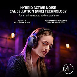 Razer Barracuda Wireless Gaming & Mobile Headset (PC, Playstation, Switch, Android, iOS) 2.4GHz Wireless Bluetooth Integrated Noise-Cancelling Mic Black (Renewed)