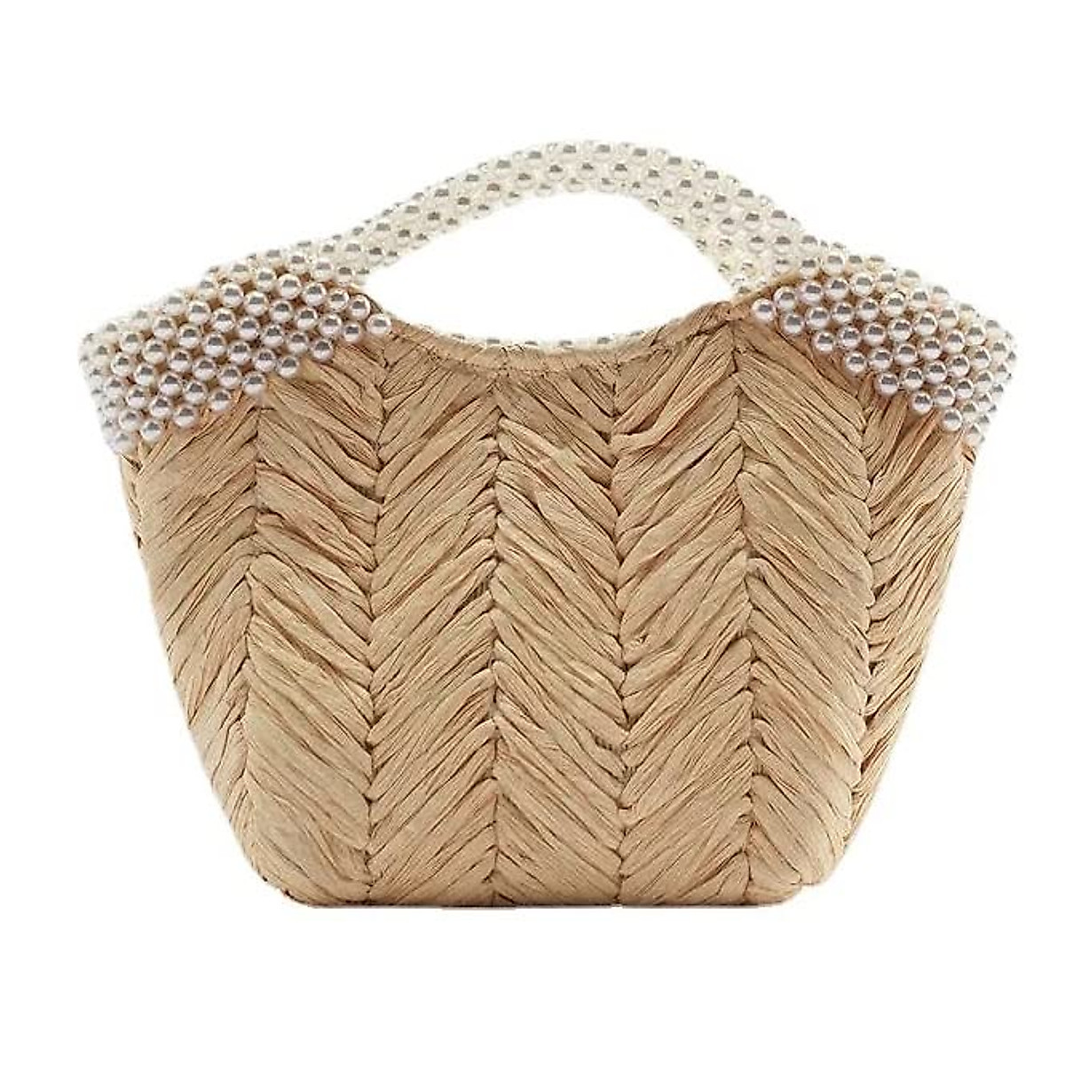 WPYYI Handle Bag Handmade Rattan Wicker Woven Totes Summer Beach Bali Travel Shoulder Corssbody Bag
