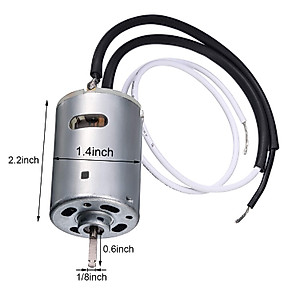 6" Replacement White RV Vent Fan Blade with 12V D-Shaft RV Vent Motor,Compatible with Heng's, Elixir, Ventline, Jensen RV
