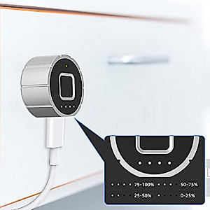 Fingerprint Drawer Lock eLinkSmart Bluetooth App Cabinet Lock 20MM (17MM) for Home Office Mailbox Keyless Furniture Lock with 3 Sizes Tubular ​Cam 20 Fingerprints 500+ App Users