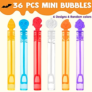 JOYIN 36 PCS Halloween Bubble Wands, Mini Bubbles Party Favors for Kids, Children Bubble Toys Bulk, Halloween Party Favors, Goodie Bags Stuffers, Outdoor Indoor Activity Use, Carnival Prizes