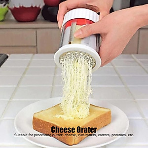 liuxingran Manual Cheese Slicer Chese Cutter Butter Gadgets Spreadable Butter Cheese Gadgets Grater Mill with Lid Butter Dispenser-1PC Fruit Shredder