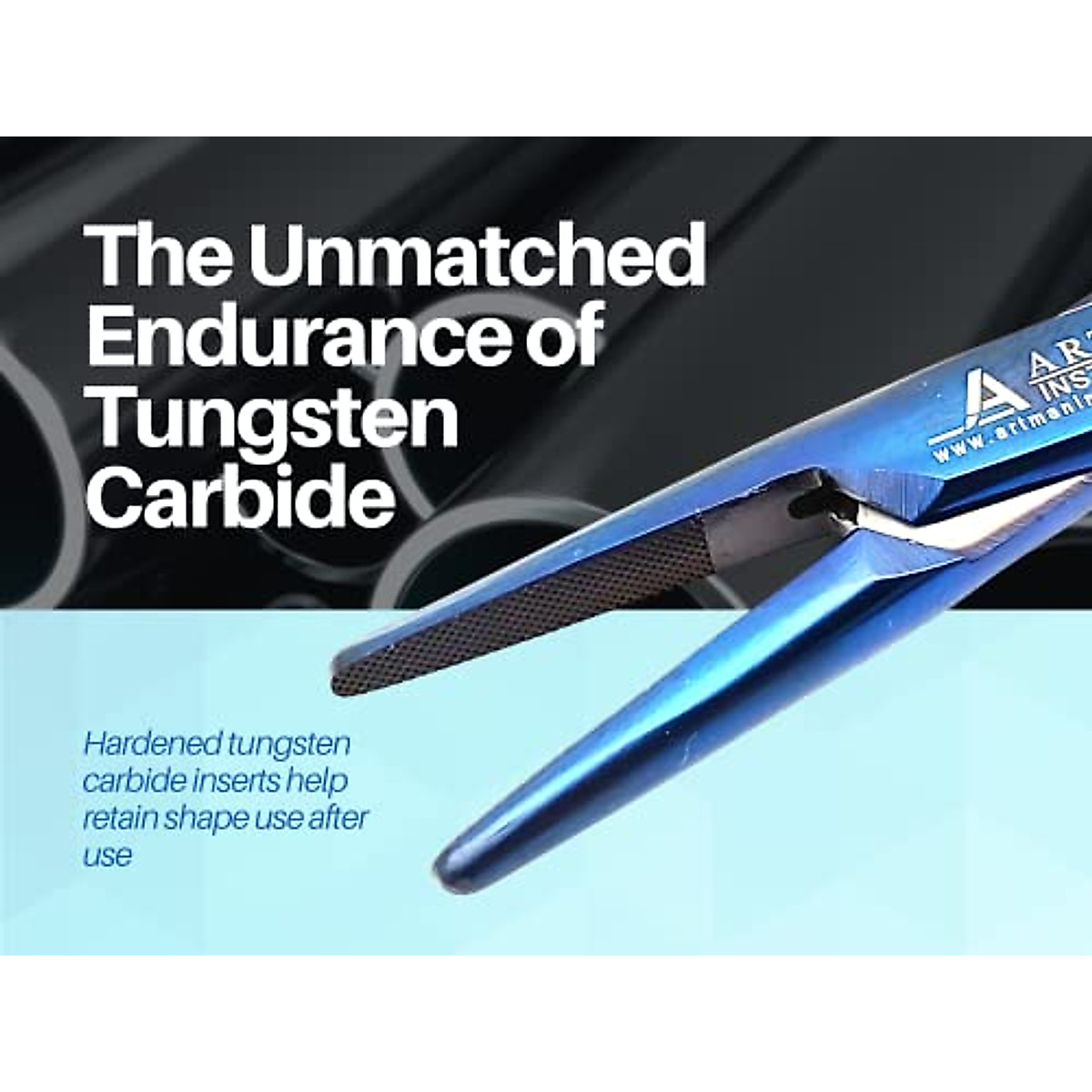 Mayo Hegar Needle Holder 7" Surgical Needle Driver with Tungsten Carbide Blue Plasma Inserts by ARTMAN INSTRUMENTS