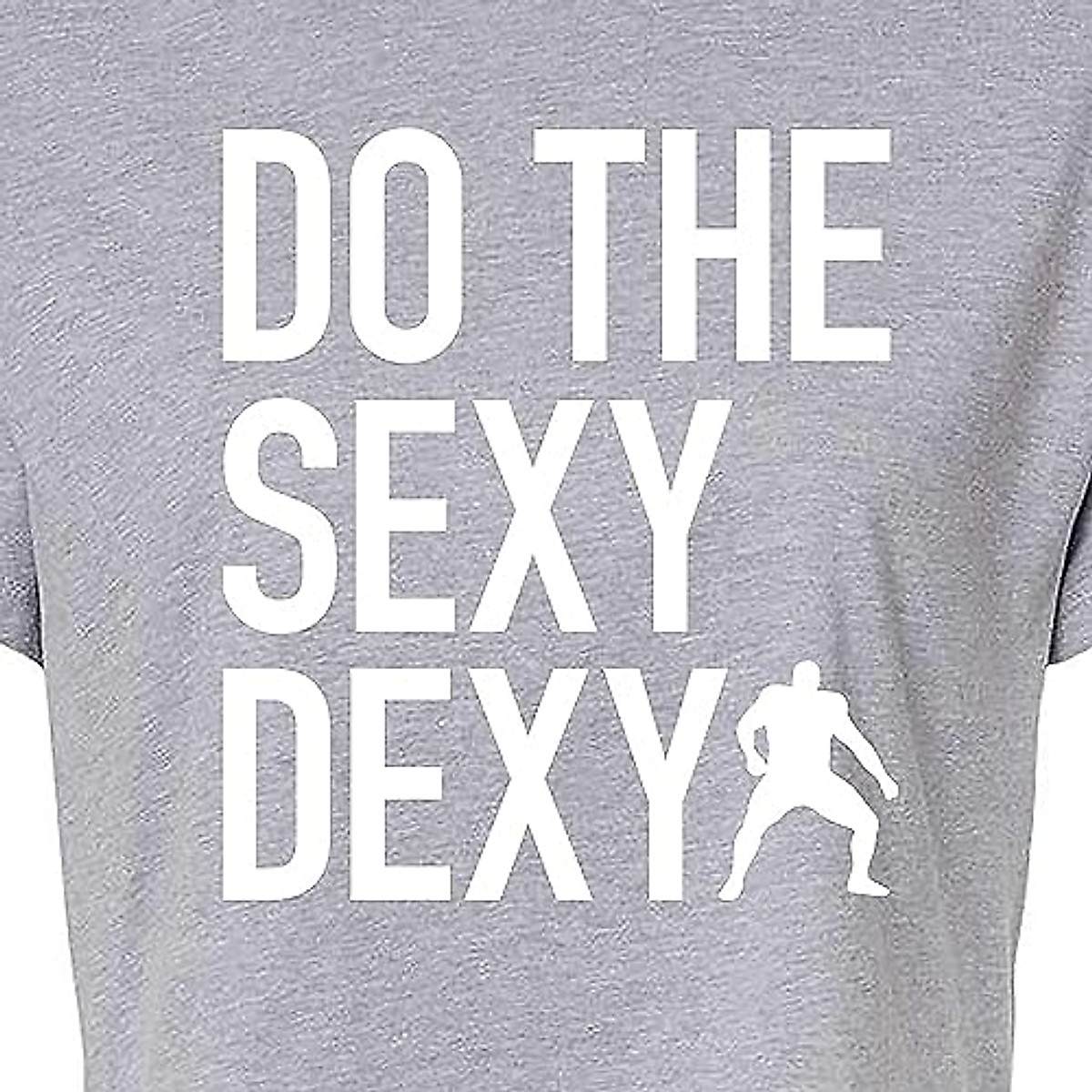 Instant Message - Do The Sexy Dexy - Juniors Cropped Cotton Blend T-Shirt - Size X-Large Heather Grey
