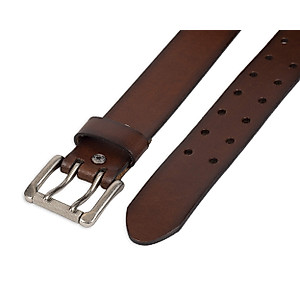 Levi's Men's Double Prong Casual Belt, Brown Rivets, 38