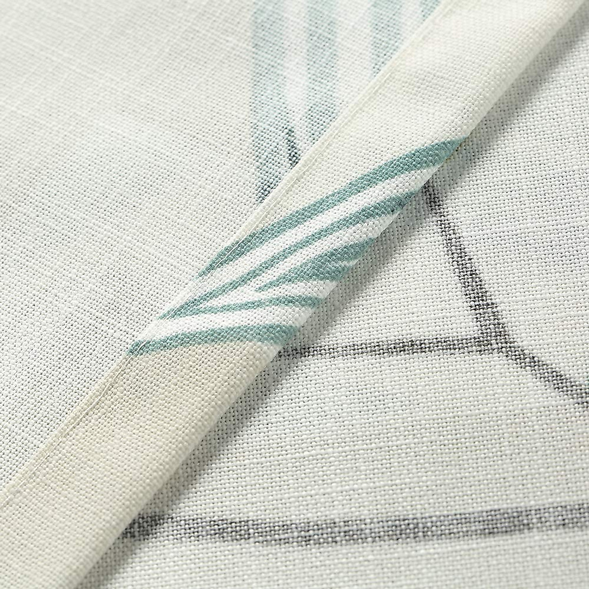 Leeva Leaves Modern Design Kitchen Valances for Guest Room Dining Room, Top Rod Pocket Thermal Insulated Window Curtain Valance for Office Door, One Panel, 52X18