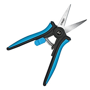 6” Gardening Scissors Hand Pruner Pruning Shear with Straight Stainless Steel Blades Trimming Hand Pruner