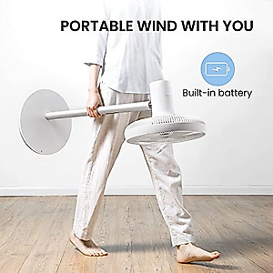 smartmi Outdoor Oscillating Pedestal Fan 3, 100-Speed Portable Quiet Standing Fan, 120° Oscillation and 40° Tilt, Floor Smart Fan for Bedroom Home Office, Works with Alexa, Cordless, with Remote, 38 Inch