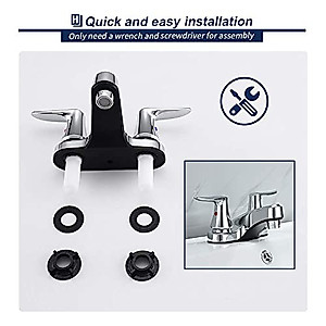 Bathroom Sink Faucet,4 Inch Centerset Faucet for Bathroom Sink,Bathroom Lavatory Faucet,Widespread Bathroom Faucet,4" lavatory faucet chrome,HOMELODY