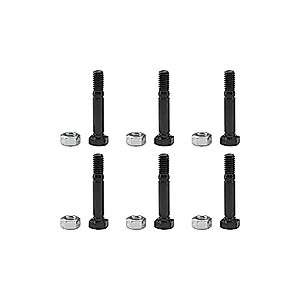 HYYLU (6) 52100100 Shear Pin Bolts with Nuts for Ariens 00659100 521001 Snow Blower - 6 Packs Snowthrower Parts (2'' × 5/16''), Black