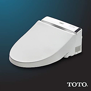 TOTO SW2043R#01 C200 Electronic Bidet Toilet Cleansing Water, Heated Seat, Deodorizer, Warm Air Dryer, and PREMIST, Round, Cotton White
