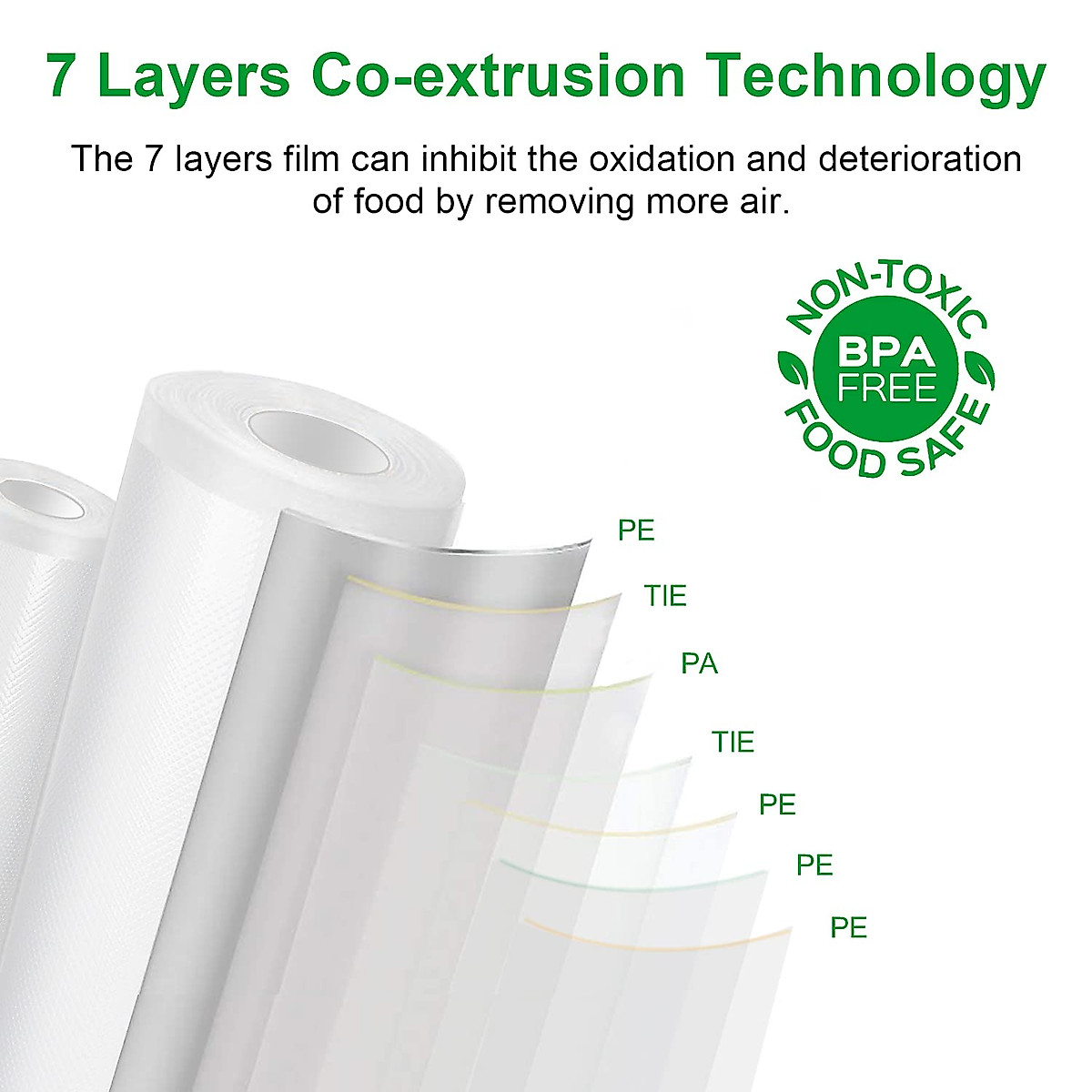 Gokilife Vacuum Sealer Bags - 2 Pack of 11" x 50' Food Saver bags, Commercial Grade Vacuum Seal Bags Rolls with BPA Free and Heavy Duty, Seal a Meal Bags Great for Vac Storage, Meal Prep or Sous Vide