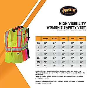 Pioneer Safety Vest for Women – 9 Pockets - Hi-Vis StarTech Reflective Tape - Class 2 ANSI - (Multiple Colors)