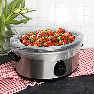 Party Bargains 30 Bags Slow Cooker Liners - Fits 7 - 8 Quarts, 21 x 4 x 13 Inches, 4" Wide Gusset, X-Large Crock Pot Liners, Multi Use Cooking Bags, Sous Vide