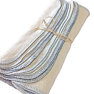 Winter Chill Blue Natural Reusable Paperless Towels - One Dozen washable reusable paper towels for kitchen, Eco Friendly Sustainable Washable Paper Towel roll, paperless paper towels reusable napkins