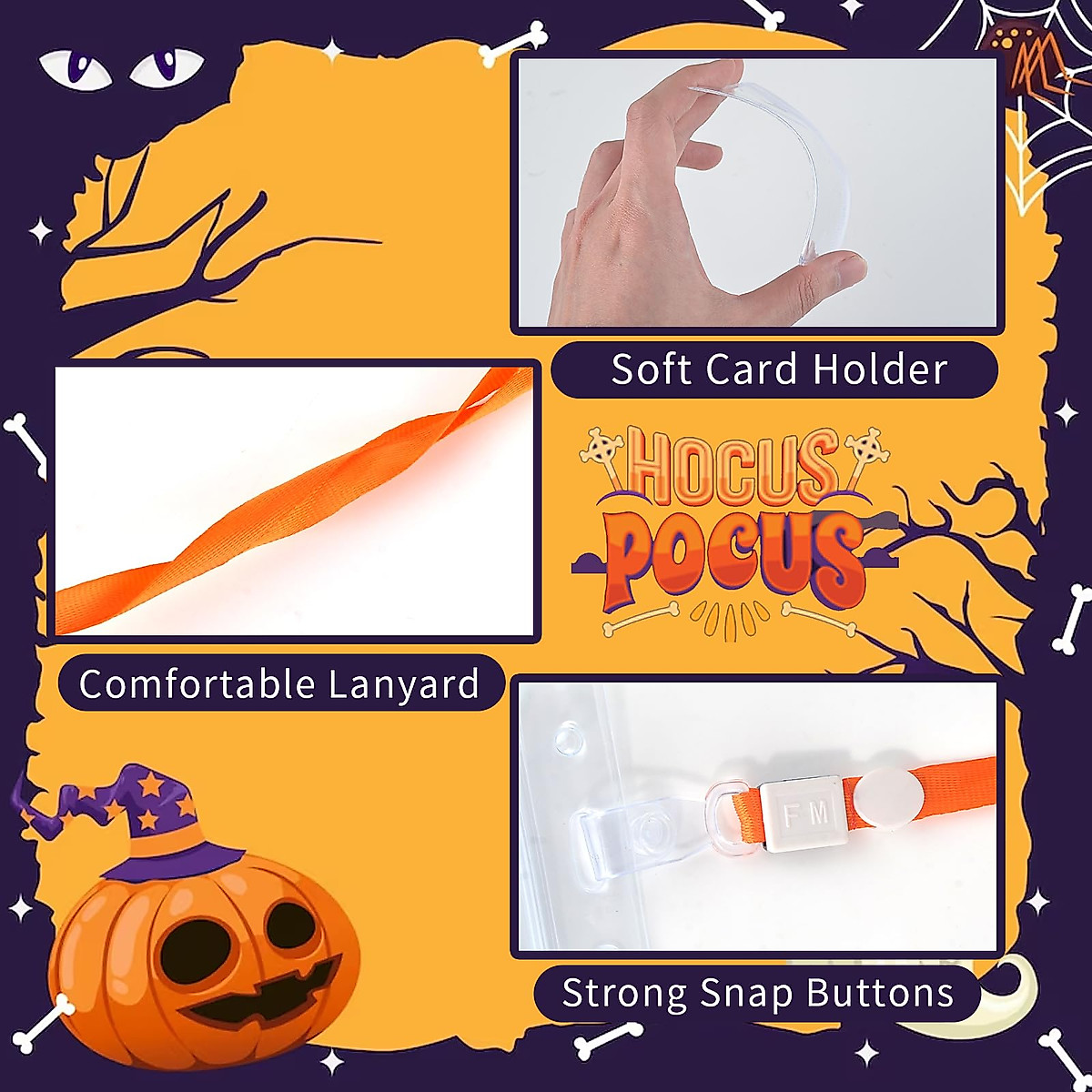 WANGDEFA 10 Set Hocus Pocus Party Favor Invitations Cards Halloween Theme Birthday Invitations with Lanyard Witch for Adults Costume Birthday Invitation Favor Supplies