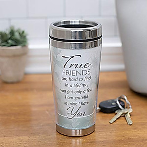 Elanze Designs True Friends Are Hard to Find 16 Oz Stainless Steel Travel Mug with Lid