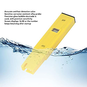 PH Tester, PH Analyzer 0.00 to 14.00ph Lightweight Resistant Probe for Fish Tank