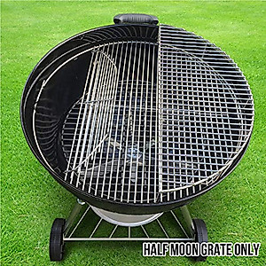 GRILLVANA The Original 'Upper Deck' Stainless Steel Grilling Warming Smoking Rack Charcoal Grill Grate- For Use with 22 Inch Kettle Grills- Charcoal Grilling Accessories and Grill Tools Grill Rack