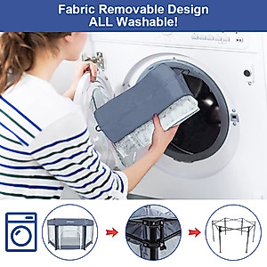 Baby Playpen Foldable Indoor & Outdoor, Onasti Play Yard with Children's Soft Mat, Compact Fence Packable Dome UV Protection, Suitable for Travel/Beach/Picnic Activity Center (Hexagon)