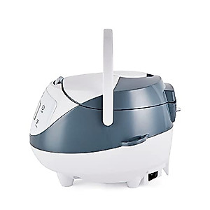 YumAsia Panda Mini Rice Cooker With Ninja Ceramic Bowl and Advanced Fuzzy Logic (3.5 cup, 0.63 litre) 4 Rice Cooking Functions, 4 Multicooker functions, Motouch LED display - 120V (White and Grey)