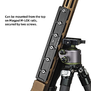 FANAUE MLok Arca Rail Tripod Mount Adapter Compatiable Arca-Swiss/RRS Dovetail Tripod Ballhead Quick Release Plate (MLOK-240)