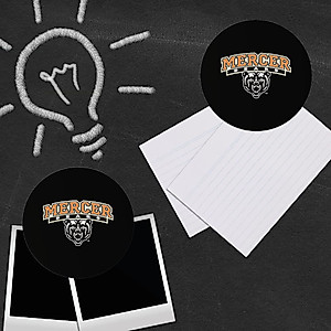 Mercer University Secondary Logo Refrigerator Fridge Locker Vinyl Circle Magnet Set