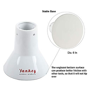 VANKEY Ceramic Chicken Roaster Non-Stick Beer Can Chicken Holder Turkey Stand Vertical Poultry Roast Chicken Accessories Fit for Kamado Joe and Big Green Egg,Primo,Vision,Roast Chicken Utensils（Large）