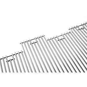 LS'BABQ Replace Parts 4-Pack Stainless Steel BBQ Grill Grates for Bull Most Models 19.25" x 7.5" OEM 16517，Steer Premium 69008,69009, Lonestar Select 87048,87049, 7 Burner Premium 18248,18249
