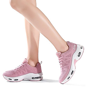 SURRAY Women's Air Running Shoes Walking Tennis Sneakers Athletic Fashion Breathable Sport Gym Shoes(US6.5) Pink