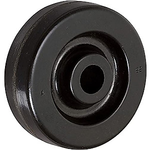 ICON Caster Wheels 6" x 2" PHN Heavy Duty Industrial Casters, Top Plate 4" x 4.5", Black, 2 Rigid 2 Swivel, Non-Marking Phenolic Wheel, Load Capacity 4800 lbs. per Set (4-Pack)