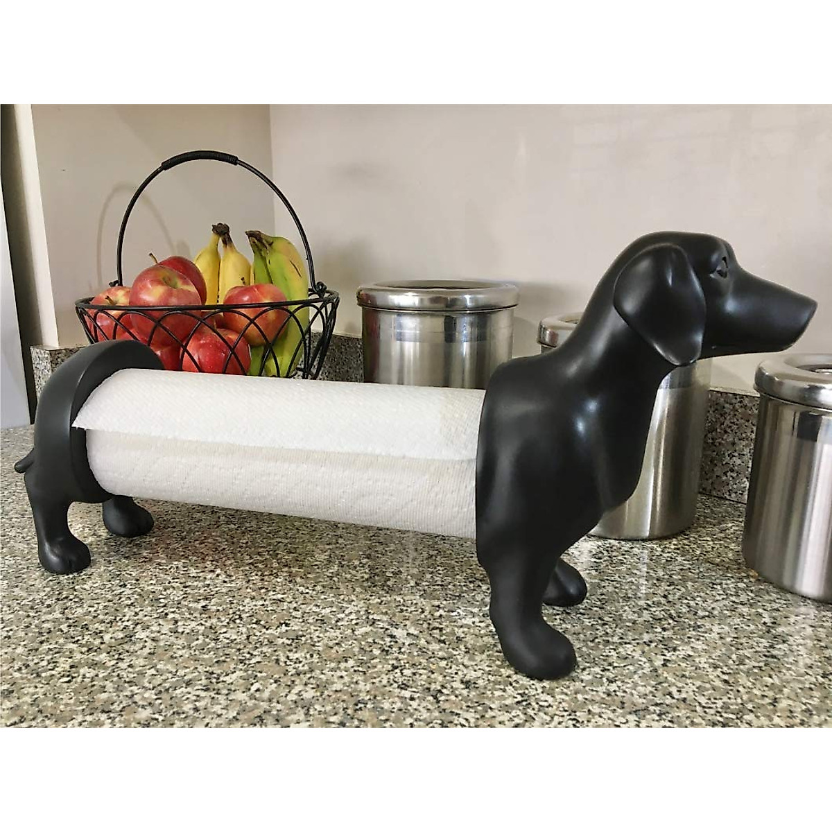 Weiner Dachshund Dog Paper Towel Holder Black Elegant Kitchen Decor | Best Gifts Idea - Dachstastic