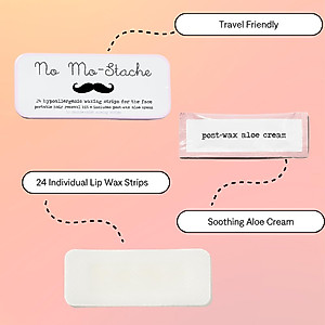 No Mo-Stache Portable Lip Wax Kit 24 ct (3 Pack Bundle)…