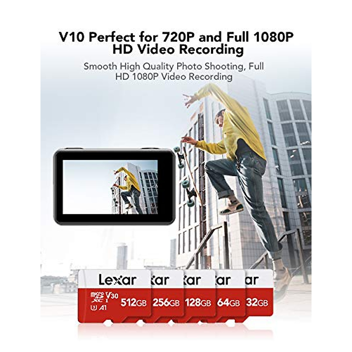 Lexar 32GB Micro SD Card 2 Pack, microSDHC UHS-I Flash Memory Card with Adapter - Up to 100MB/s, U1, Class10, V10, A1, High Speed TF Card (2 microSD Cards + 1 Adapter)